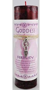 azuregreen cp16fe fertility pillar candle with goddess