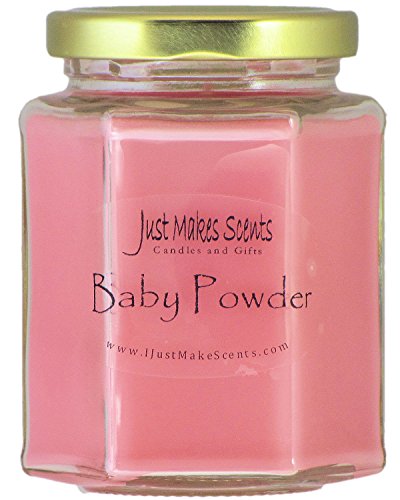 Baby Powder Scented Blended Soy Candle - Pink | Hand Poured in The USA by Just Makes Scents