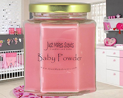 Baby Powder Scented Blended Soy Candle - Pink | Hand Poured in The USA by Just Makes Scents