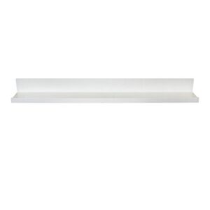 inplace shelving 9084678 35.4 in w x 4.5 in d x 3.5 in h floating shelf with picture ledge, white