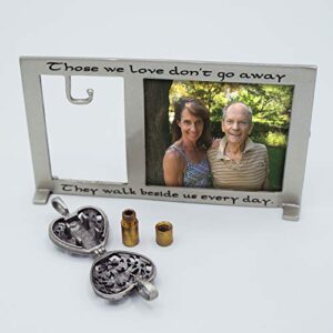 Those We Love Memorial Photo Frame with Vial for Ashes or a Keepsake, Funeral or Sympathy Gift for Loss of Loved One, For 2.5-inch by 2.25-inch photo, by Abbey & CA Gift