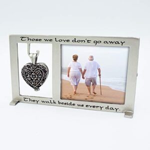 Those We Love Memorial Photo Frame with Vial for Ashes or a Keepsake, Funeral or Sympathy Gift for Loss of Loved One, For 2.5-inch by 2.25-inch photo, by Abbey & CA Gift