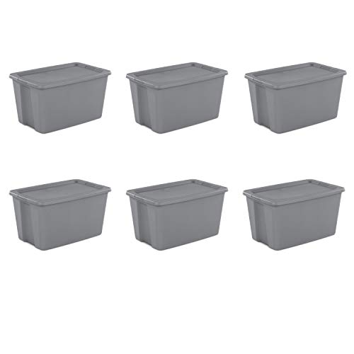 Sterilite 30-Gallon Tote Box, Titanium