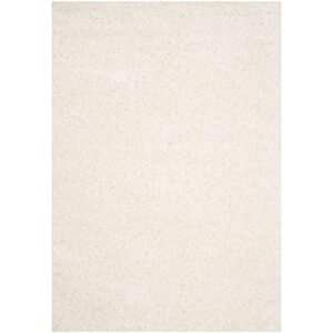 safavieh athens shag collection 8′ x 10′ white sga119b non-shedding living room bedroom dining room entryway plush 1.5-inch thick area rug