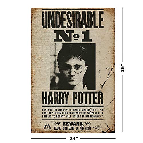 Harry Potter - Movie Poster/Print (Harry Potter Wanted - Undesirable No. 1) (Size: 24 inches x 36 inches) (Poster & Poster Strip Set)