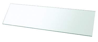 CRL 10" x 36" Rectangle 3/8" Clear Tempered Glass Shelf - 2 Per Pack - 38TGR1036