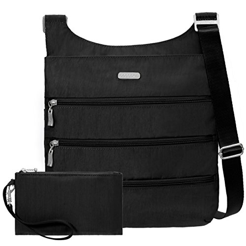 Baggallini Big Zipper Travel Crossbody Bag, Black, One Size