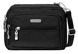 baggallini triple zip bagg, black/sand, one size