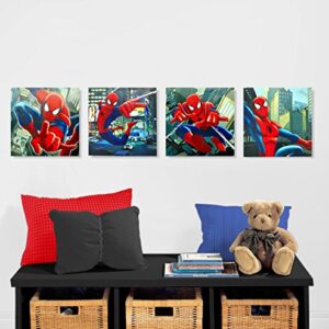 Marvel Spider-Man Canvas Wall Art (4-Piece)