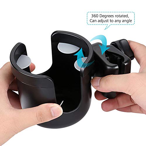 Accmor Universal Stroller Cup Holder, Bike Cup Holder, Large Caliber Designed Cup Holder for Bottle with Handle, Cup Holder for Stroller, Bike, Wheelchair, Walker