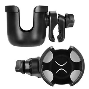 Accmor Universal Stroller Cup Holder, Bike Cup Holder, Large Caliber Designed Cup Holder for Bottle with Handle, Cup Holder for Stroller, Bike, Wheelchair, Walker