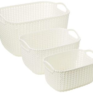 Curver Knit Basket, 3L/8L/19L, Oasis White