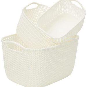 Curver Knit Basket, 3L/8L/19L, Oasis White