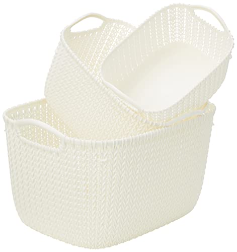 Curver Knit Basket, 3L/8L/19L, Oasis White