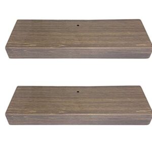 Joel's Antiques & Reclaimed Decor Set of Two, 2" x 8" x 24", Mountable, Floating Shelves, Rustic/Contemporary, Pine, Gray, Grey, Weathered Wood