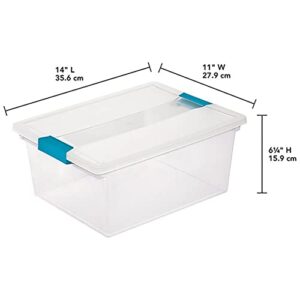 Sterilite Medium Clear Multipurpose Plastic Storage Tote, 12 Pack, and Large Clear Multipurpose Plastic Storage Tote, 12 Pack for Home Organization