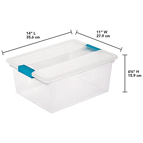 Sterilite Medium Clear Multipurpose Plastic Storage Tote, 12 Pack, and Large Clear Multipurpose Plastic Storage Tote, 12 Pack for Home Organization