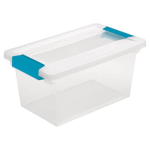 Sterilite Medium Clear Multipurpose Plastic Storage Tote, 12 Pack, and Large Clear Multipurpose Plastic Storage Tote, 12 Pack for Home Organization