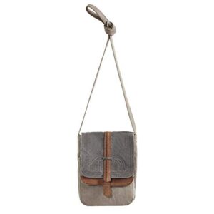 mona b. rowen upcycled canvas shoulder bag and oakley crossbody with vegan leather trim (oakley-crossbody mineral)