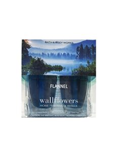 bath and body works new look! flannel wallflowers 2-pack refills