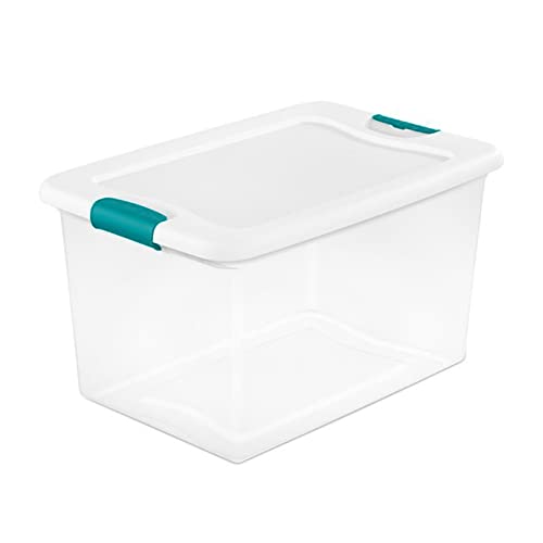 Sterilite 106 Quart (4 Pack) & 64 Quart (12 Pack) Latching Clear Plastic Storage Organizer Tote Tub Container Bin Box for Organization and Storage