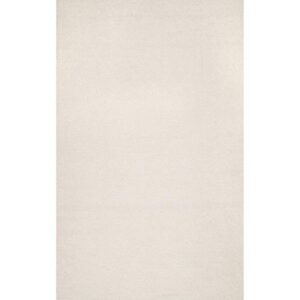 nuLOOM Hand Woven Ago Wool Area Rug, 7' 6" x 9' 6", Cream