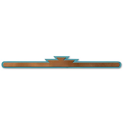 Rustic Turquoise Wooden Rug Hanger - Santa Fe Accents (30in)