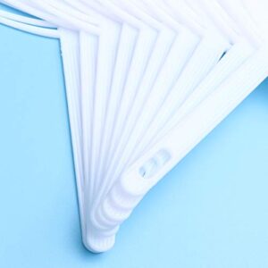 LUOEM 10pcs Japanese Fan Uchiwa DIY Kit Hand-held Fan Framework for DIY Crafts (White)