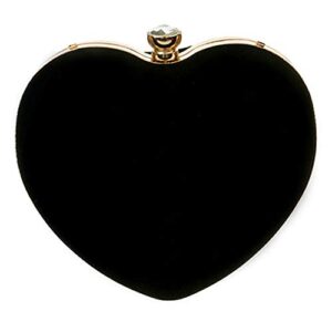 goclothod women heart shape clutch purse velvet shoulder bag evening handbags