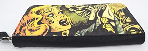 Liquorbrand Horror B Movie cartoon zip around clutch Wallet