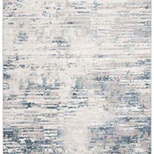 SAFAVIEH Vogue Collection 5'3" x 7'6" Cream / Teal VGE145A Modern Abstract Area Rug