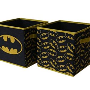 Idea Nuova Batman Collapsible Storage Cube, Black (Pack of 2)