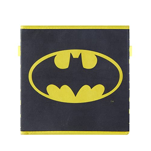 Idea Nuova Batman Collapsible Storage Cube, Black (Pack of 2)