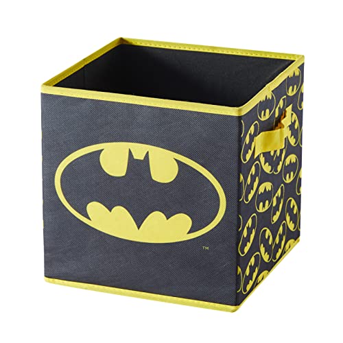 Idea Nuova Batman Collapsible Storage Cube, Black (Pack of 2)