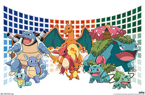 Trends International Pokémon - Trio Evolutions Wall Poster, 22.375" x 34", Unframed Version