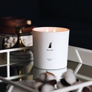 Archipelago Botanicals Malibu Luxe Candle | Sea Grass, Fig and Lily | Coconut Wax Blend and Double Wicks | Burns Approx. 100 Hours (13 oz)