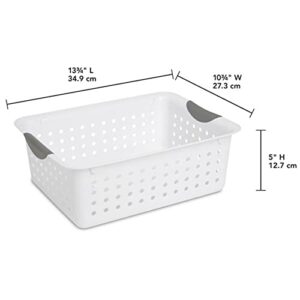 Sterilite 16248006 Medium Ultra Plastic Storage Organizer Basket White (54 Pack)