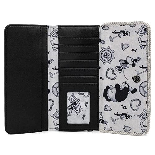 Loungefly Disney Mickey Mouse Steamboat Willie Music Cruise Flap Wallet