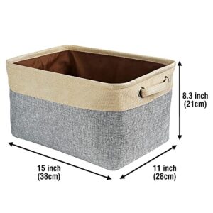 MALIHONG Personalized Foldable Storage Basket with Funny Dog Border Collie Collapsible Sturdy Fabric Pet Toys Storage Bin Cube with Handles for Organizing Shelf Home Closet, Grey and White