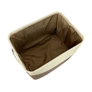 MALIHONG Personalized Foldable Storage Basket with Cute Dog Basset Hound Collapsible Sturdy Fabric Pet Toys Storage Bin Cube with Handles for Organizing Shelf Home Closet, Brown and White