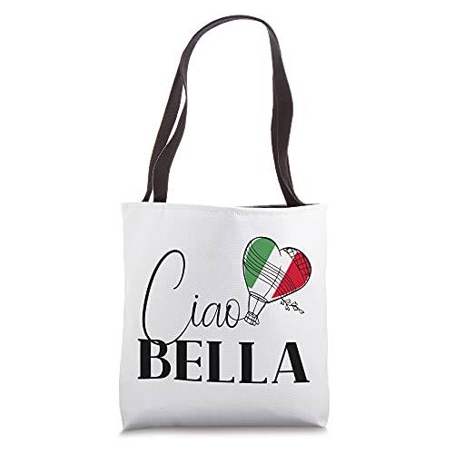 Ciao Bella Italy Graphic with Italian Flag Tote Bag