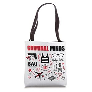 criminal minds icon mashup tote bag