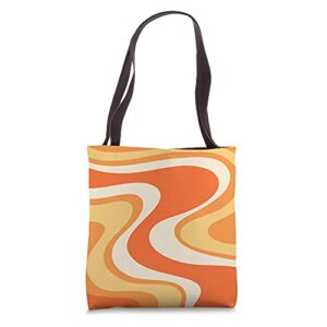 swirls 60s 70s aesthetic tote bag