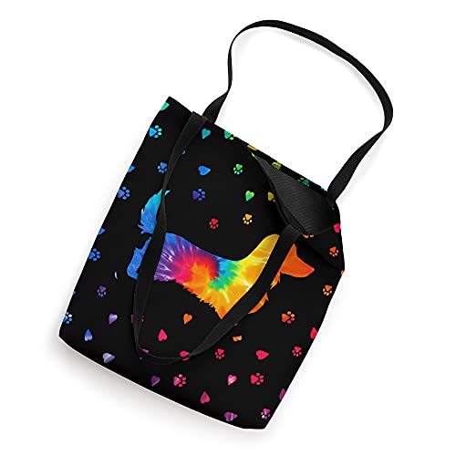 Dachshund Doxie Long Haired Tie Dye Dog Mom Dad Lover Cute Tote Bag