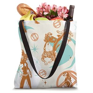 Marvel Black Widow Retro Mid-Century Modern Tote Bag