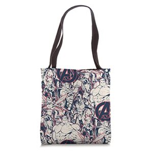 marvel avengers super hero print tote bag