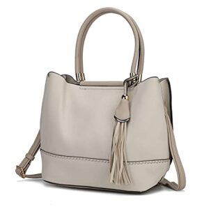 MKF Purses and handbags, Satchel bag Luxury Vegan Leather, Handbag for women, Crossbody purse Top handle Beige