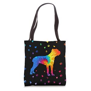 cane corso tie dye dog mom dad pet lover cute tote bag