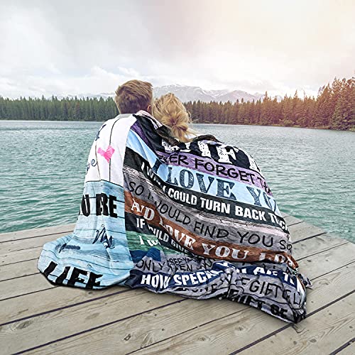 Tapesb to My Wife Blanket Anniversary Romantic Gifts for Wife Birthday Gift from Husband for Wives Throw Blanket with Pillow Covers Valentine Day Blanket Gifts