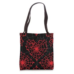 cute heart spiderweb gothic goth valentines day tote bag